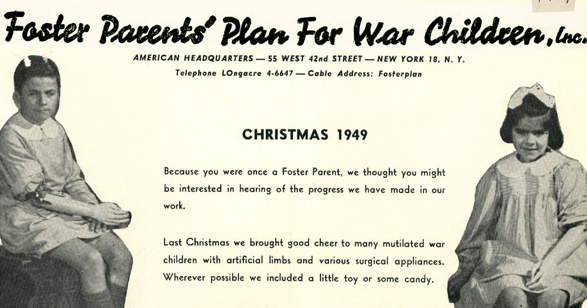 70 years ago today: Plan's vintage 1949 letter | Plan USA
